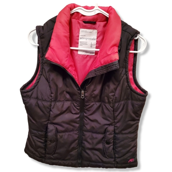 Aeropostale | Jackets & Coats | A87 Aeropostale Black And Pink Puffer ...